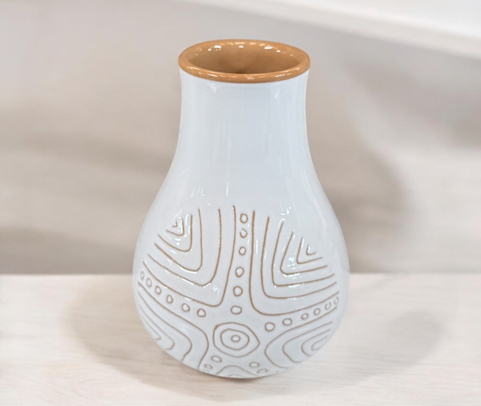 Vaso Bombato linea Pintadera in ceramica sarda – Terra Sarda Ceramiche