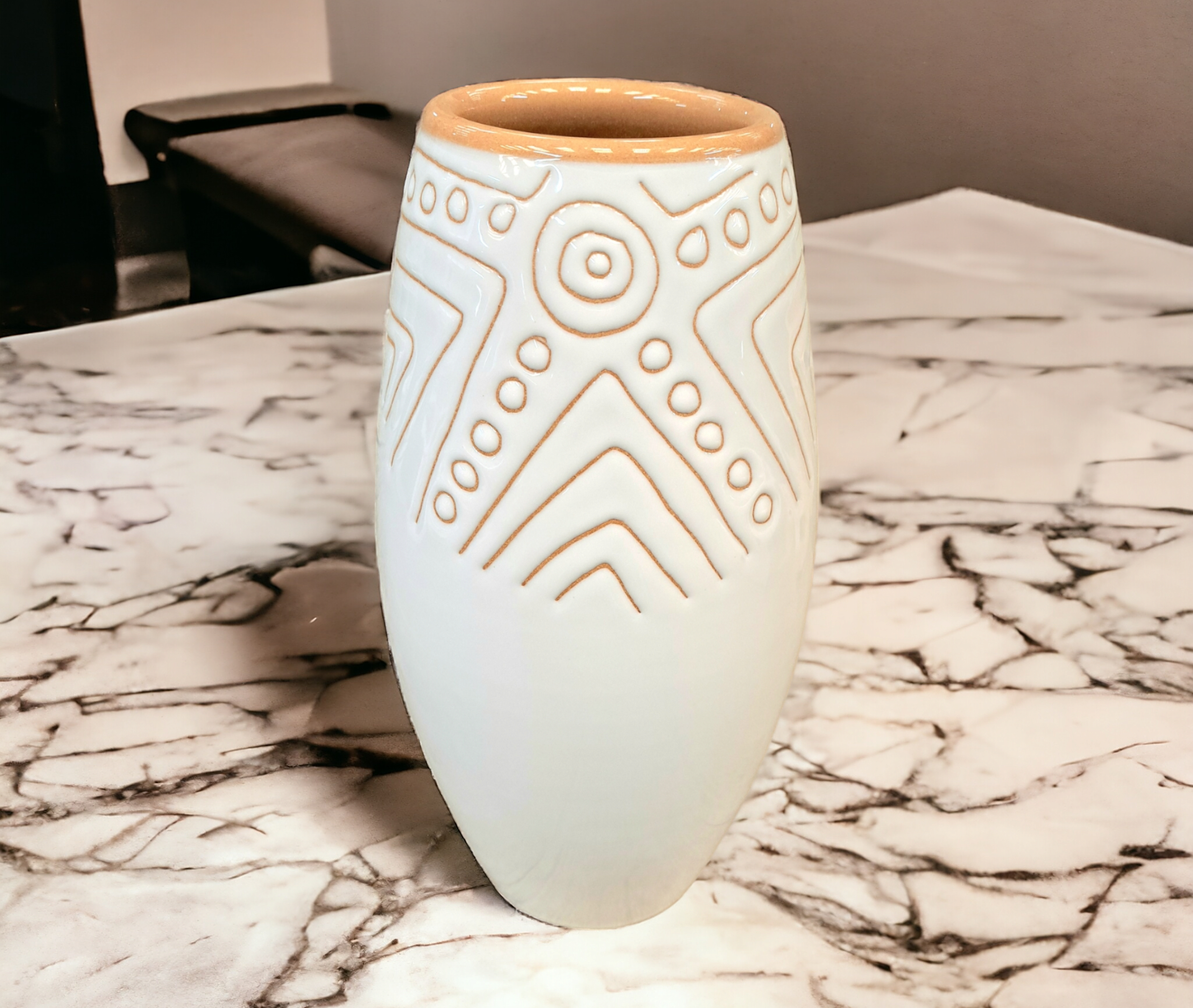 Vaso 1 Litro Dritto linea Pintadera in ceramica sarda – Terra Sarda ...